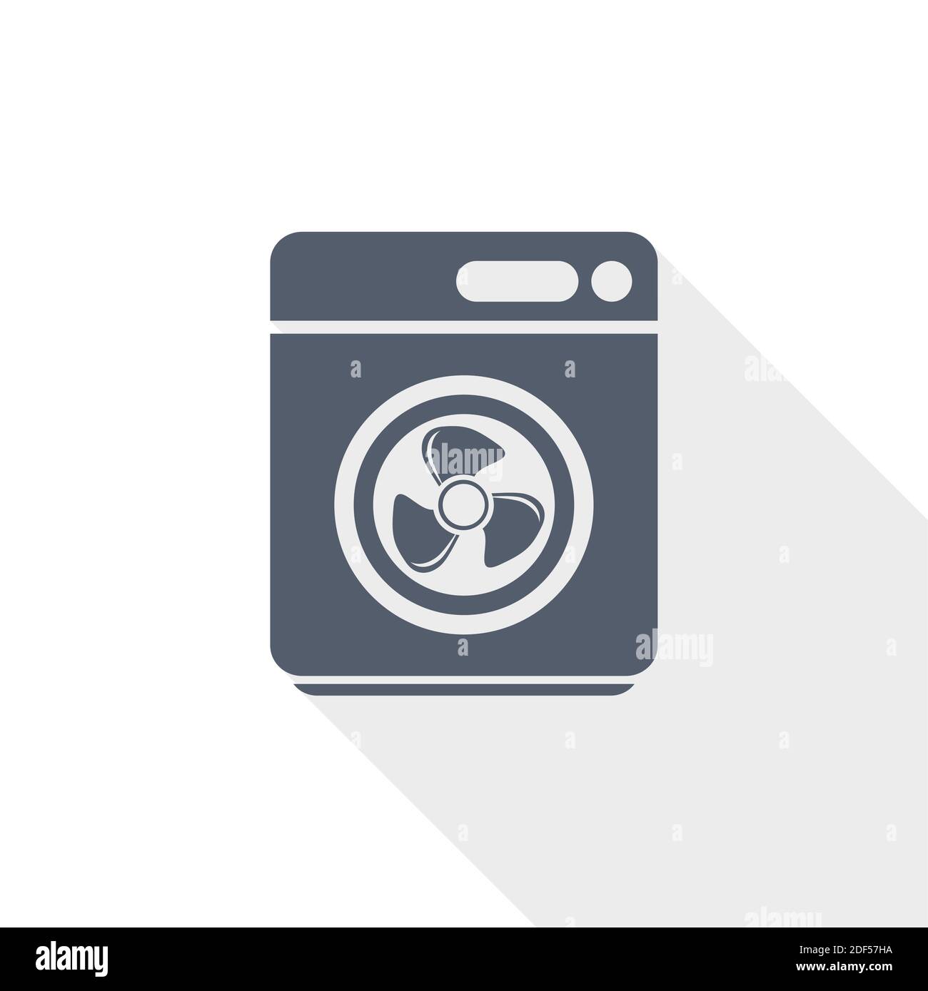 Dryer machine vector icon, laundry flat design illustration Stock ...