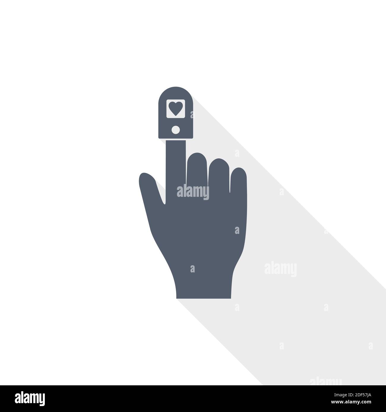 Oximeter vector icon, blood saturation monitor flat design illustration ...