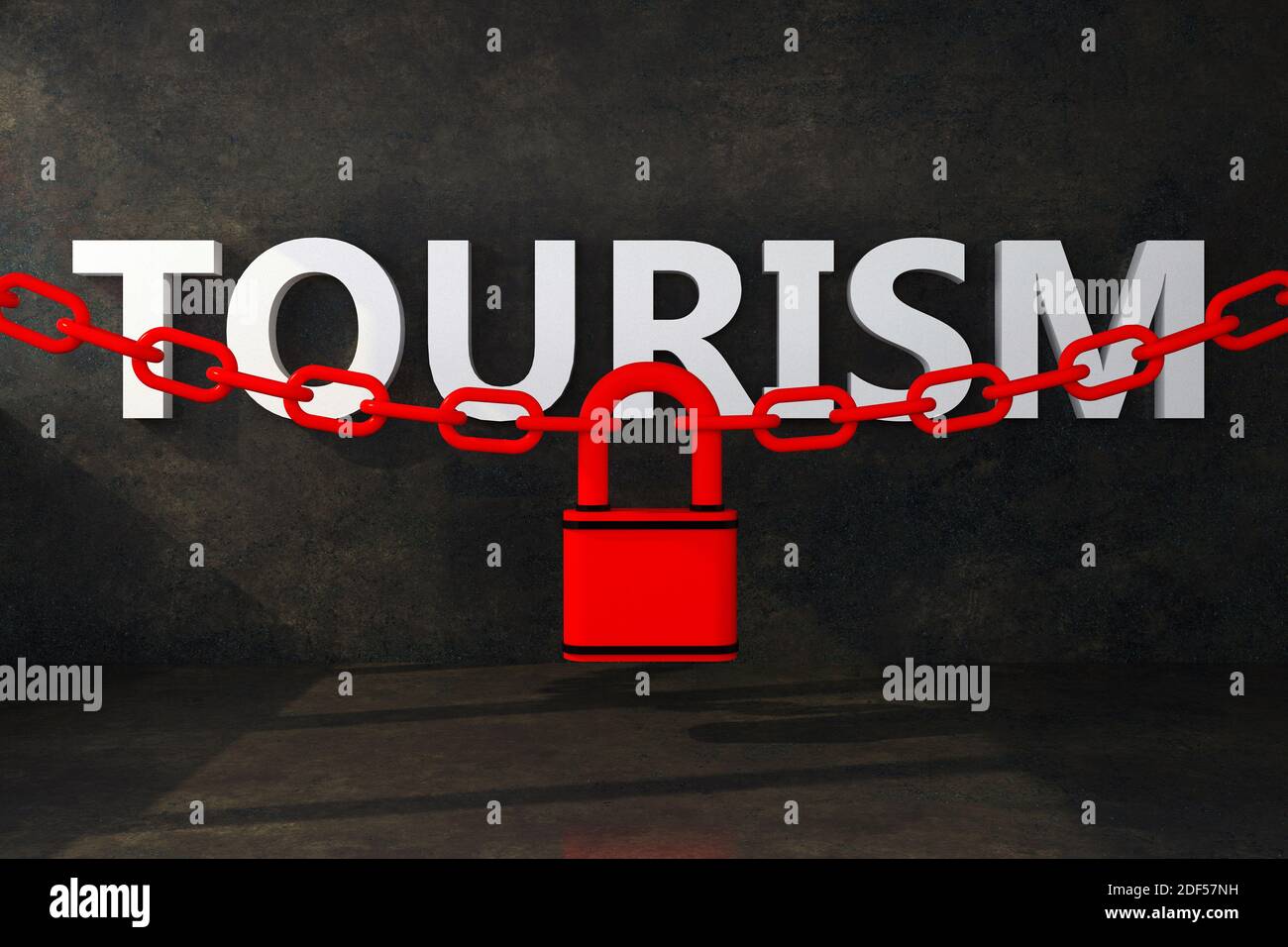 Tourism ban concept chain hi-res stock photography and images - Alamy