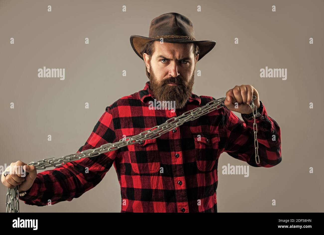 Chained bearded man hi-res stock photography and images - Alamy
