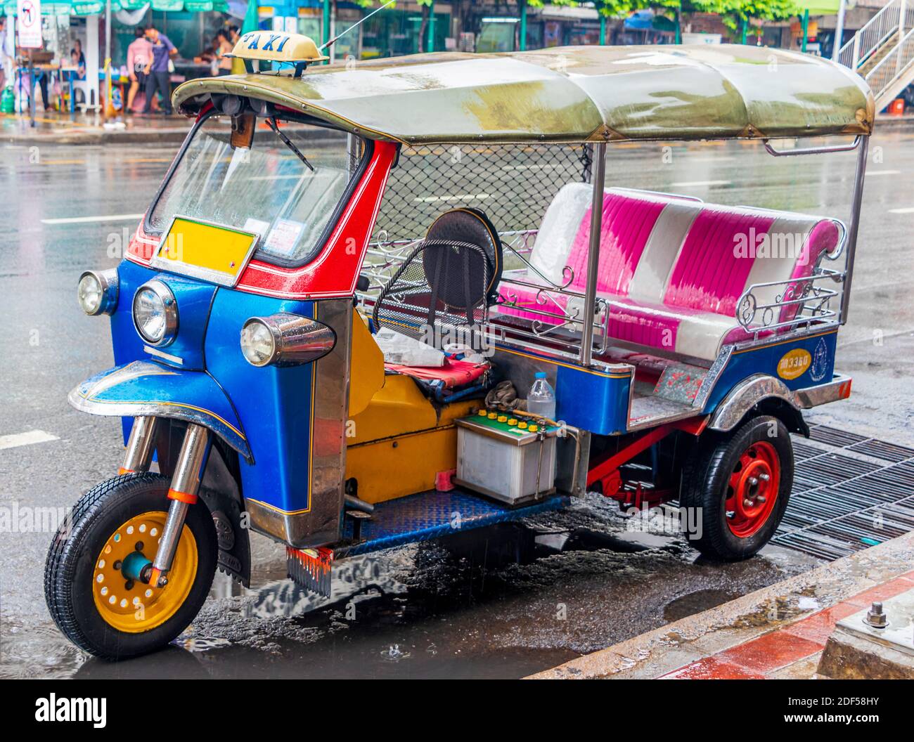 Parked blue tuk tuks hi-res stock photography and images - Alamy