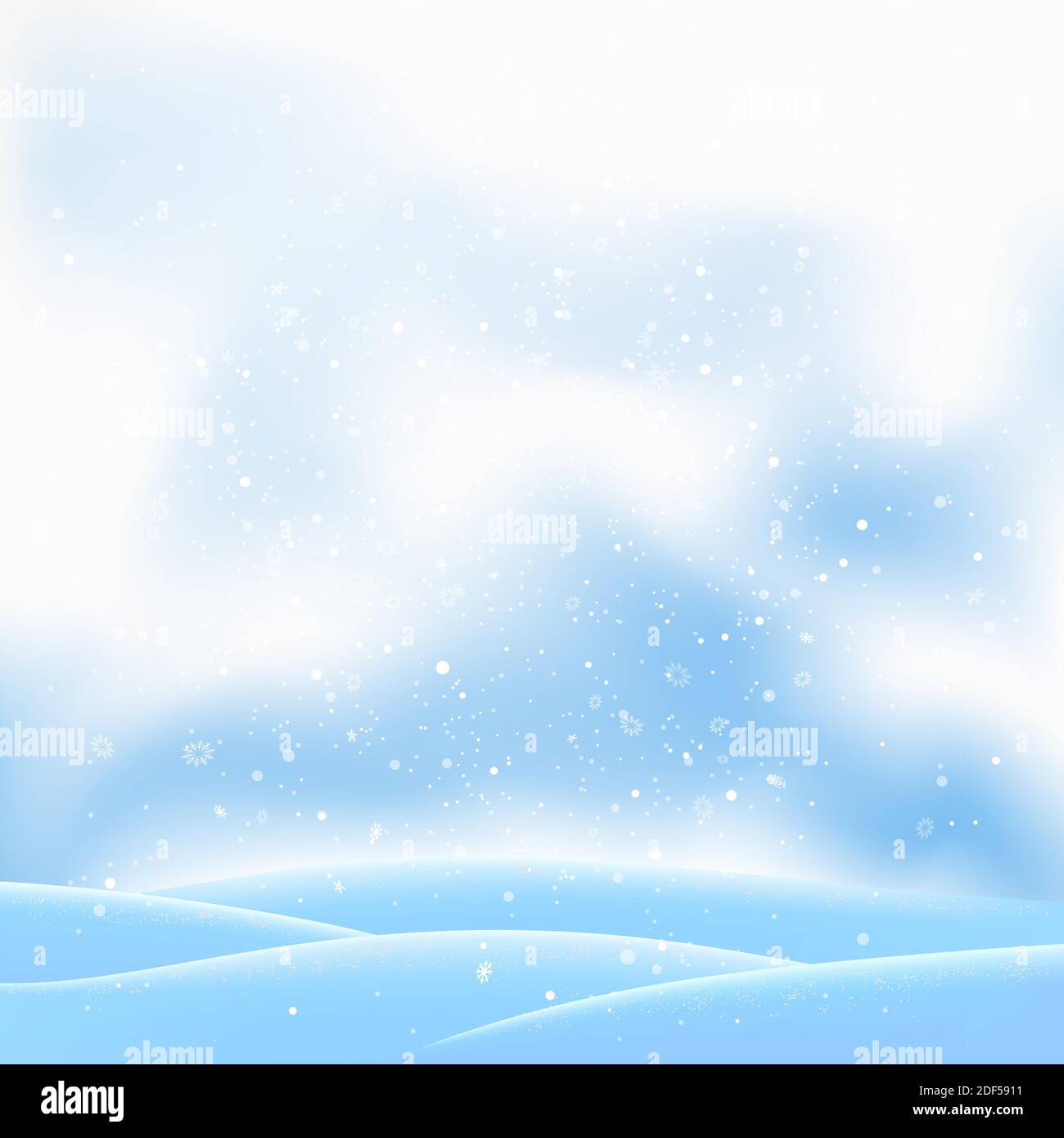 Christmas snowfall on cartoon blue sky Stock Vector Image & Art - Alamy