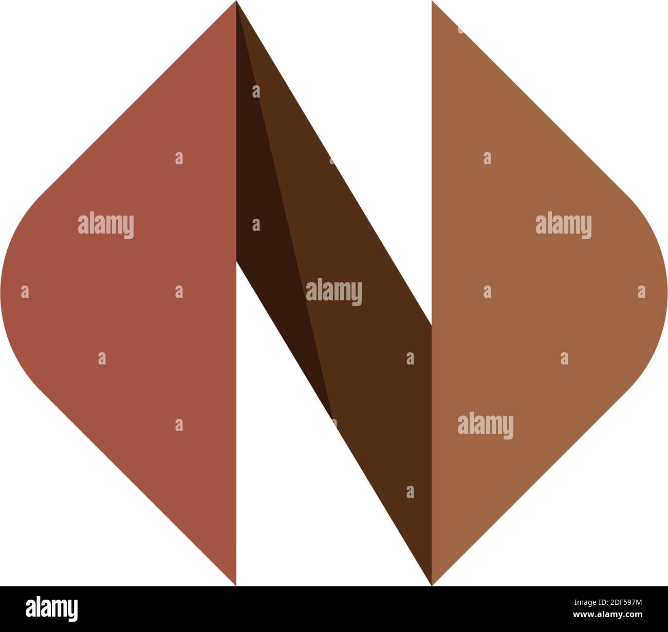 brown logo letter n symbol vector Stock Vector Image & Art - Alamy
