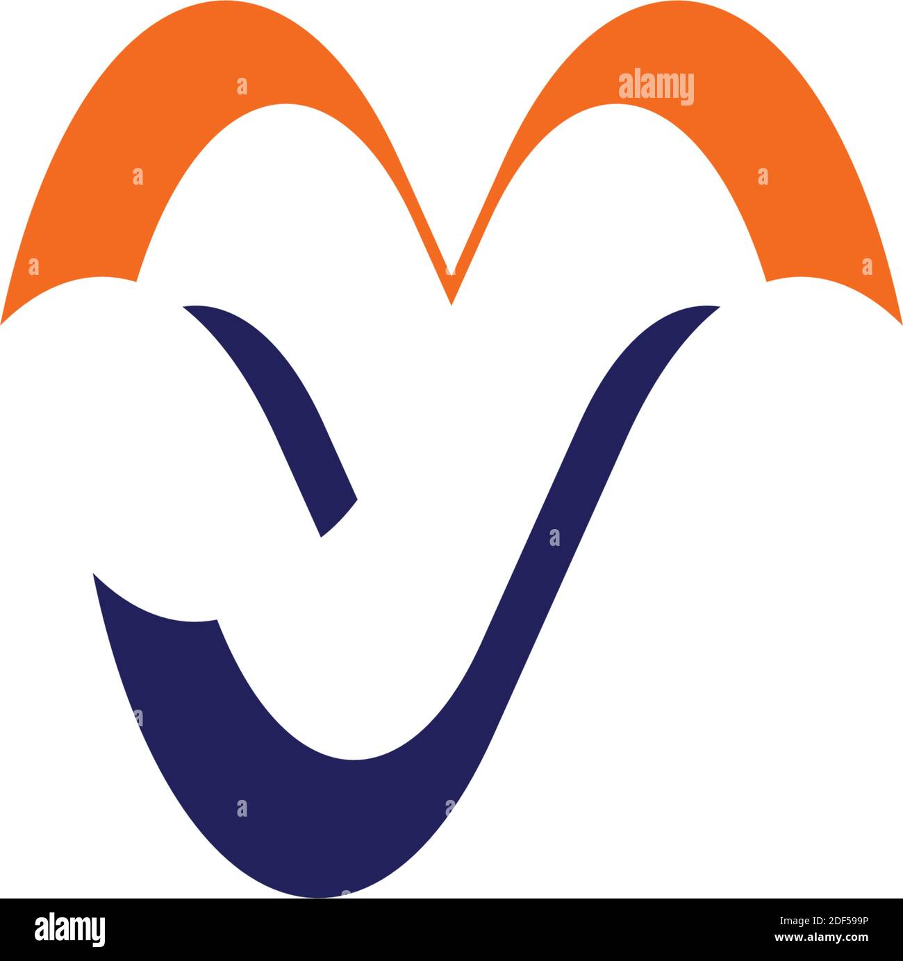 blue orange y logo letter sign icon Stock Vector Image & Art - Alamy