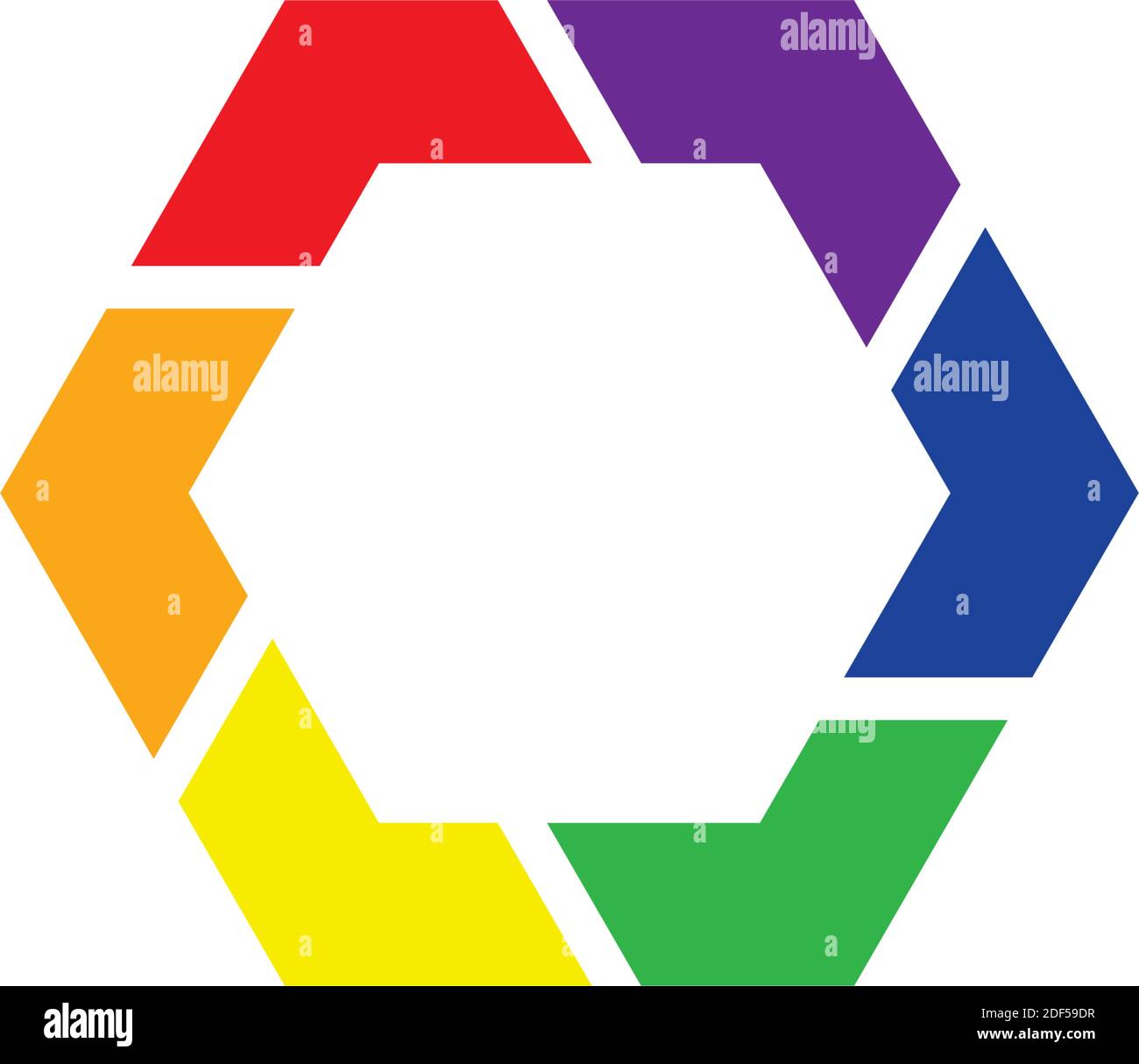 colorful logo hexagon icon vector design element Stock Vector Image ...