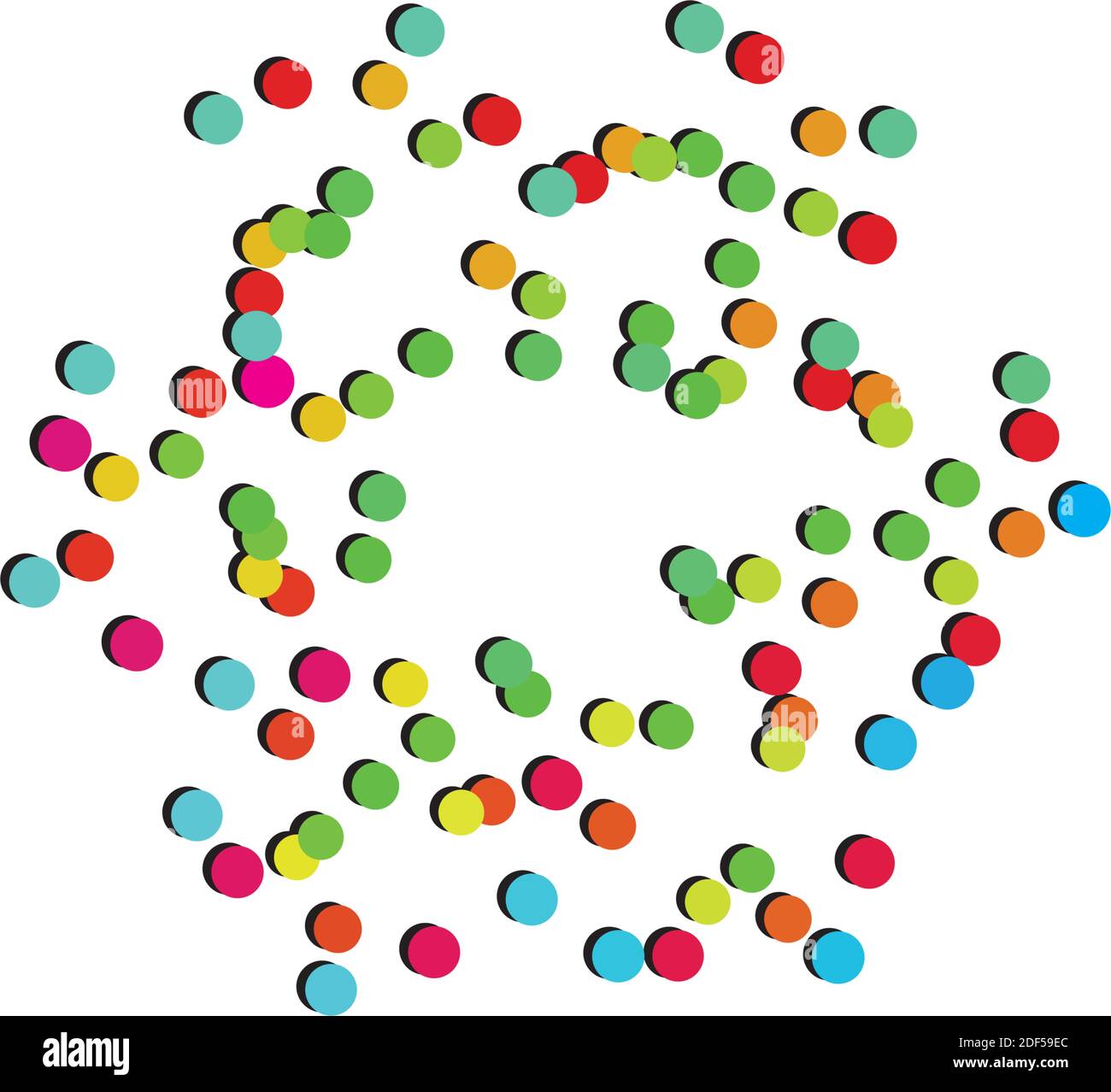 colorful circle particles background vector design Stock Vector Image ...