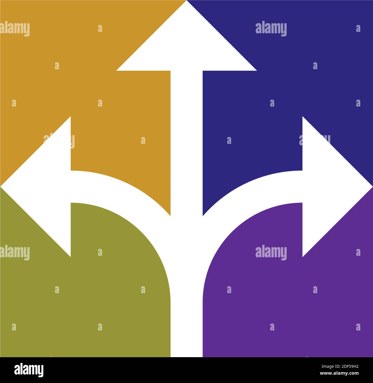 Direction of pathway Cut Out Stock Images & Pictures - Alamy