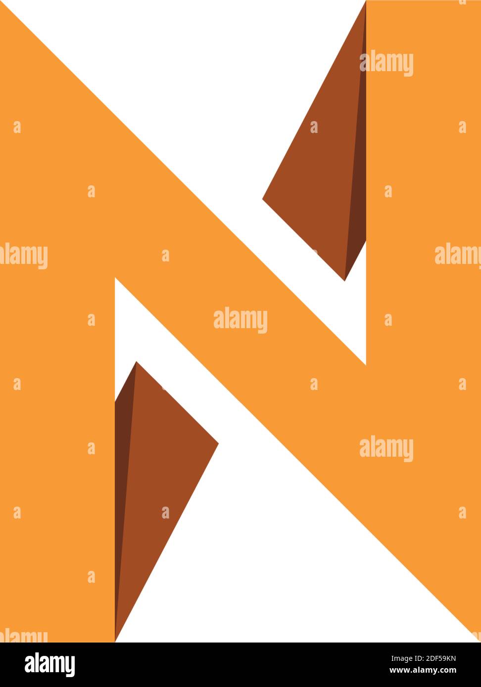 dark yellow letter n logotype vector design Stock Vector Image & Art ...