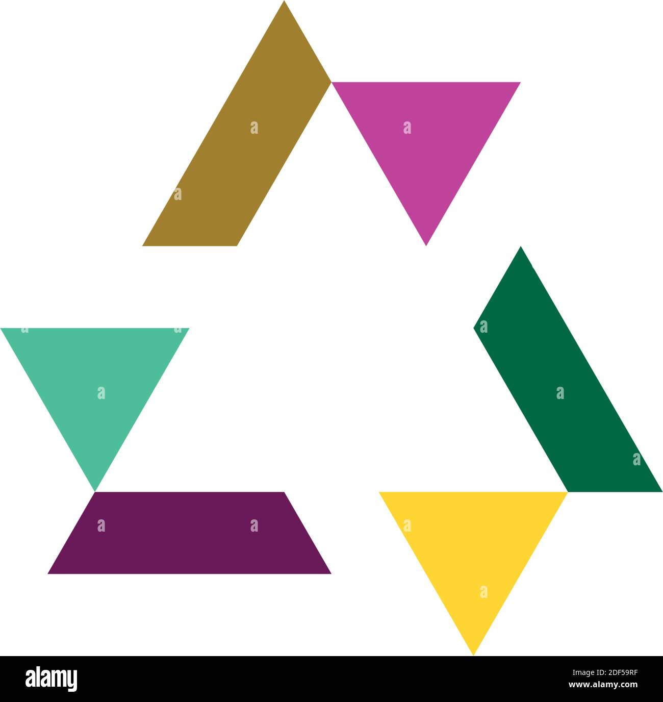 geometric triangle abstract colorful tech logo design Stock Vector ...