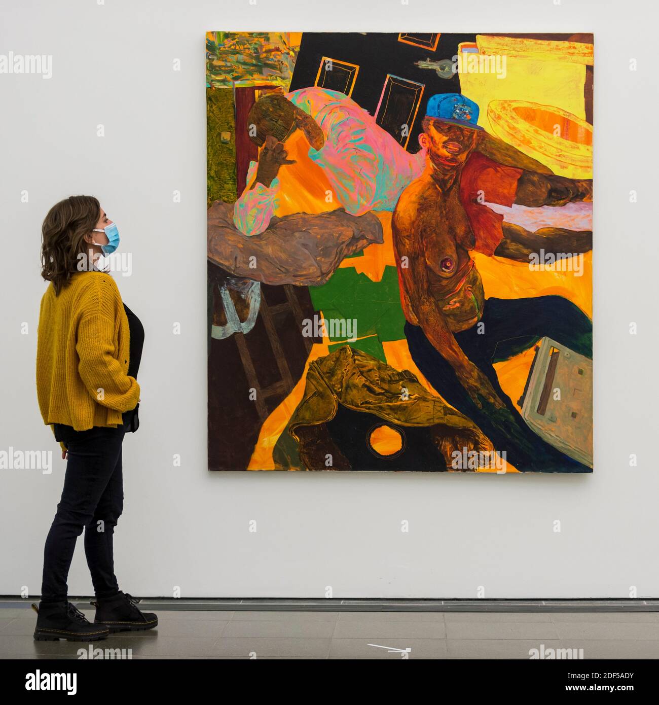 London, UK. 3 December 2020. A staff member poses with "Carolina", 2011 ...