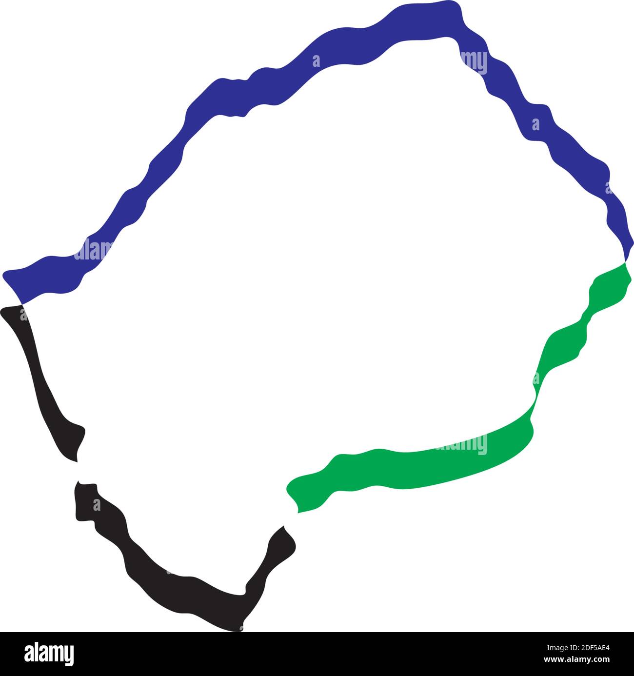 lesotho map icon vector symbol Stock Vector Image & Art - Alamy