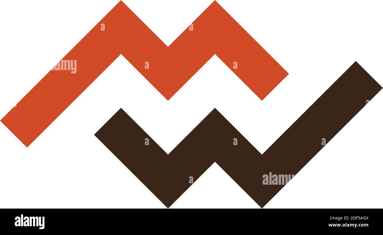 letter m and w logotype geometric mw logo Stock Vector Image & Art - Alamy