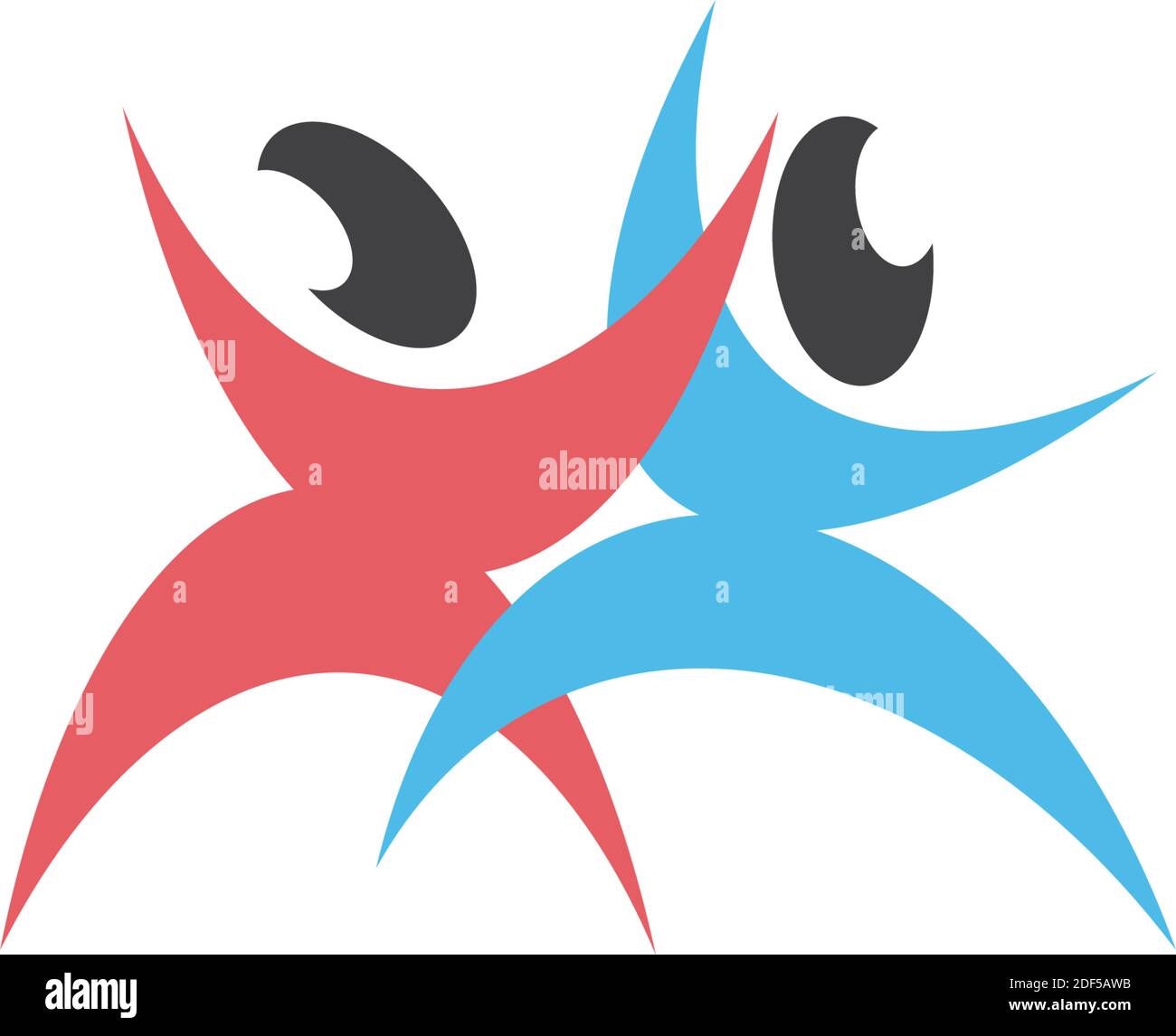 kickboxing fight school logo people fighting icon Stock Vector Image ...