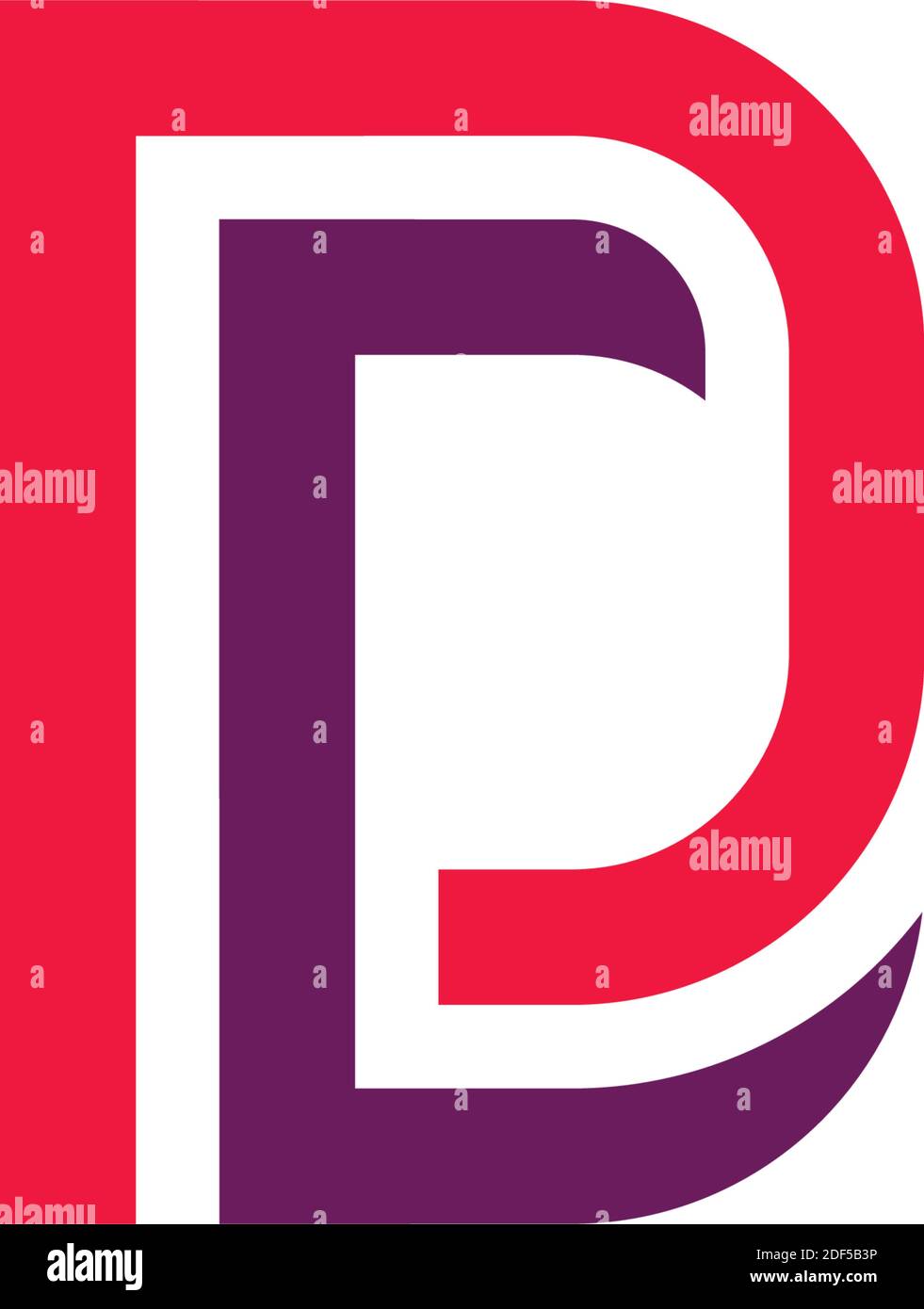 red purple logo letter d sign symbol design Stock Vector Image & Art ...