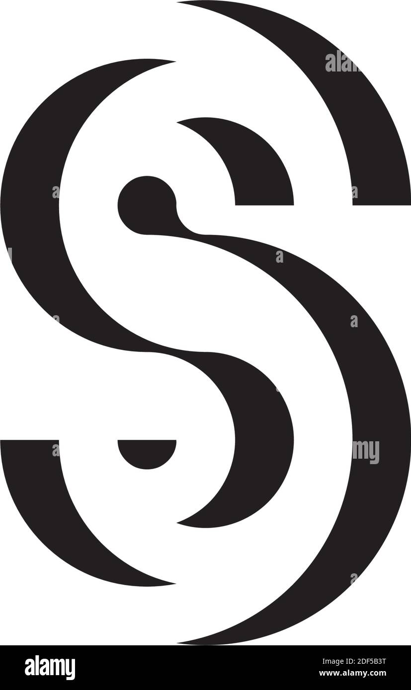 stylized black logotype letter s symbol vector Stock Vector Image & Art ...
