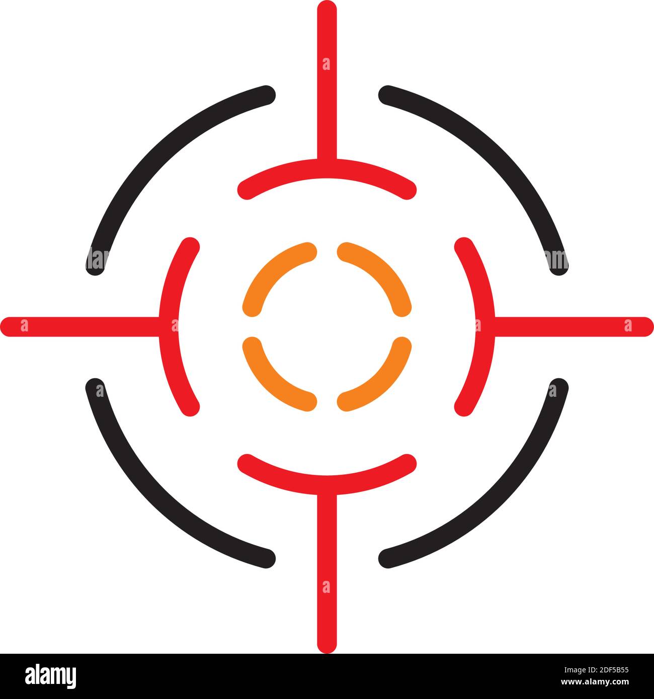 target point icon logo sniper vector Stock Vector Image & Art - Alamy