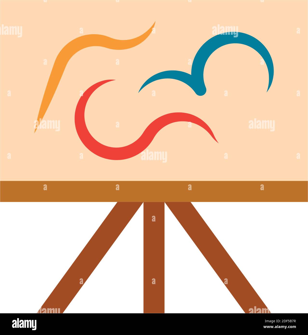 painting easel artist icon logo design Stock Vector Image & Art - Alamy