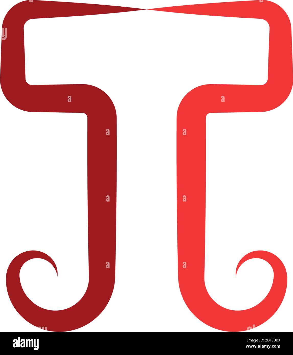 t logo icon letter red vector symbol Stock Vector Image & Art - Alamy