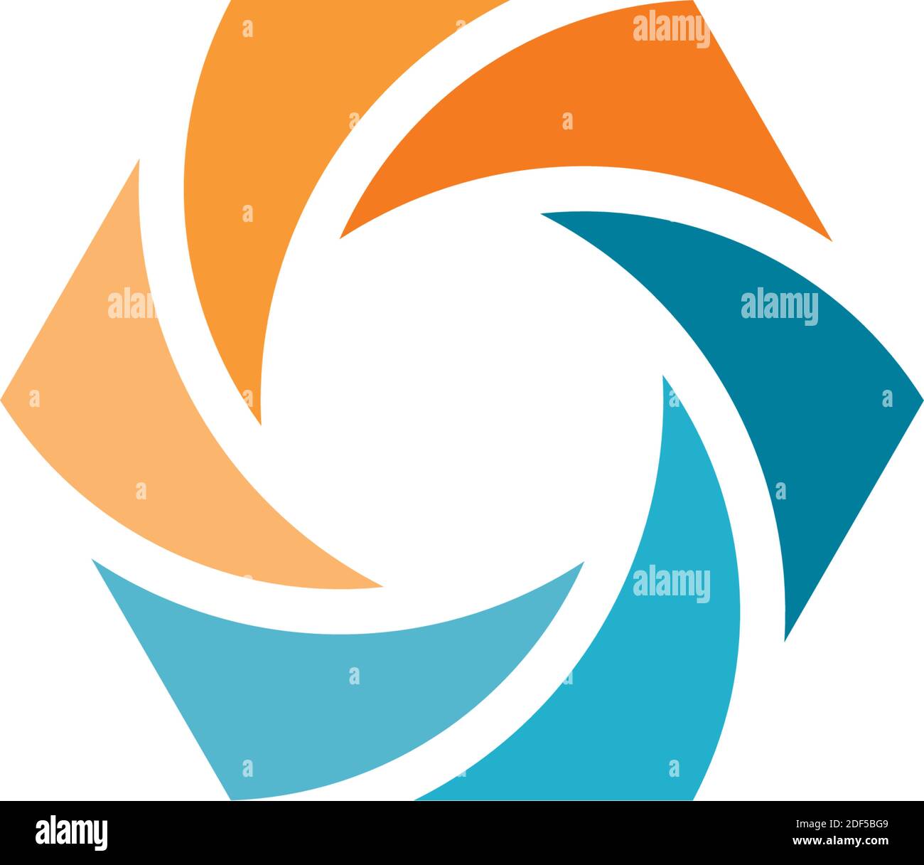 abstract hexagon round logo symbol Stock Vector Image & Art - Alamy