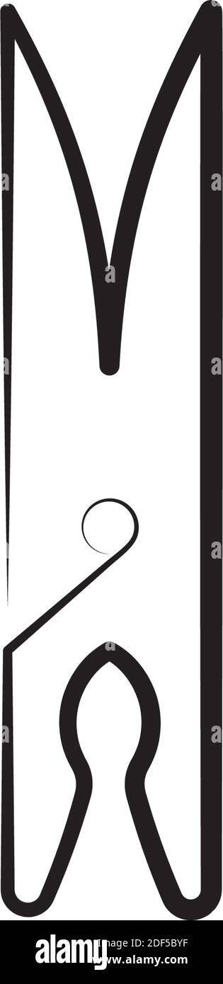 cloth clip vector icon illustration design element Stock Vector Image ...