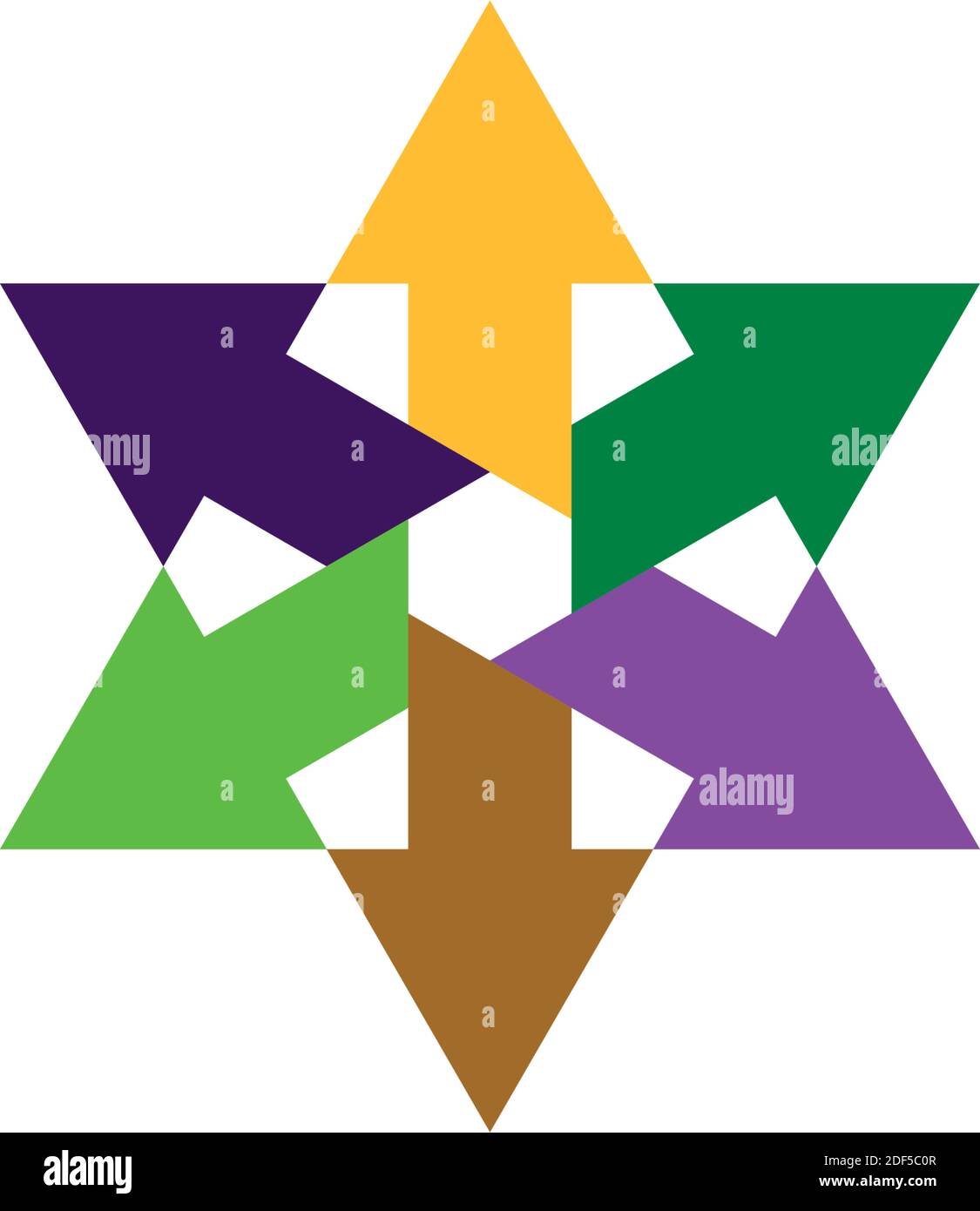 colorful geometric arrows star logo vector icon Stock Vector Image ...
