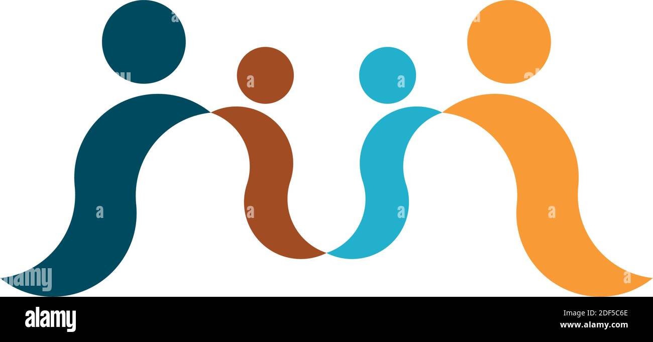 family people symbol logo vector icon element Stock Vector Image & Art ...