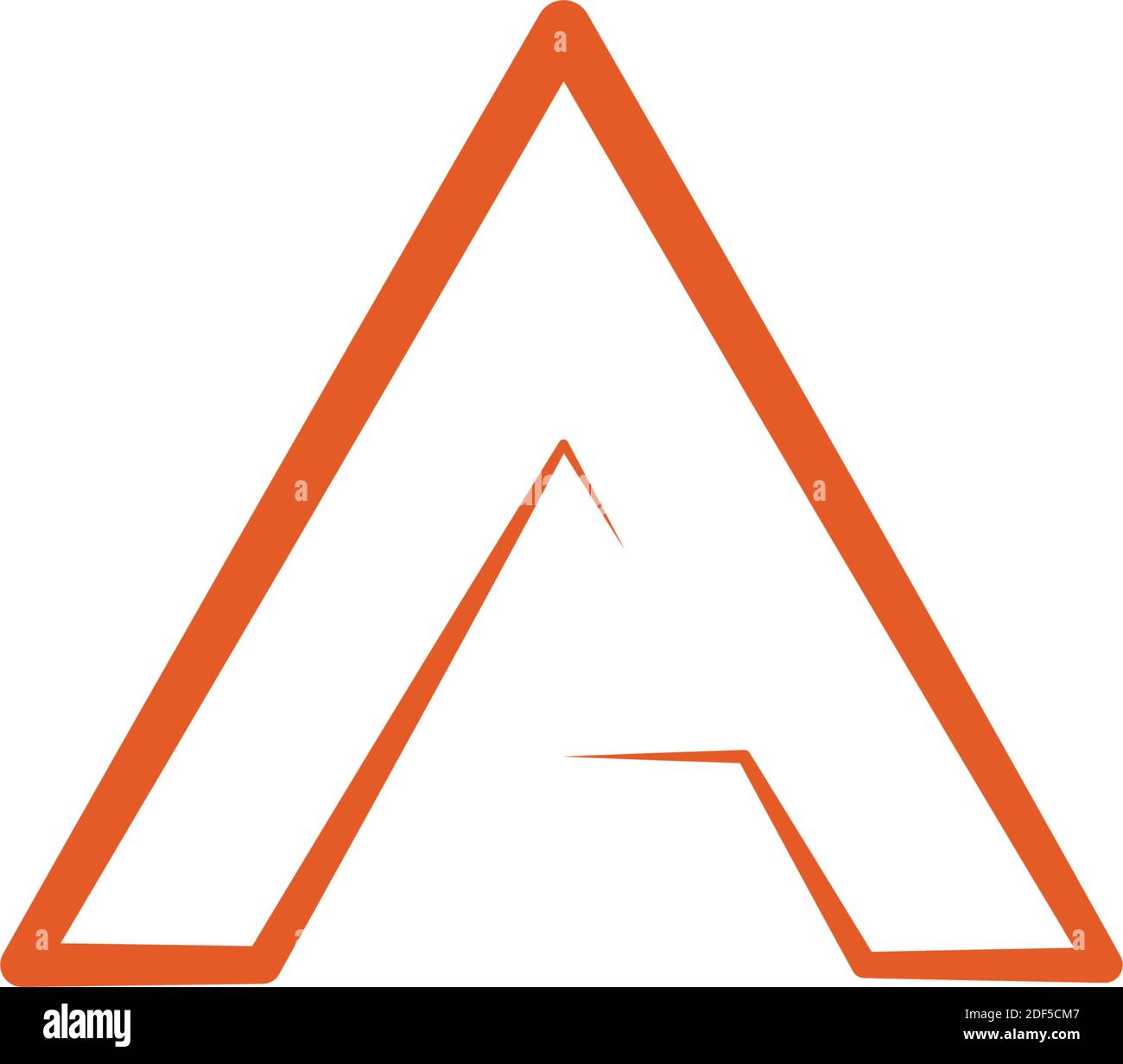 letter a logo orange icon logotype symbol Stock Vector Image & Art - Alamy