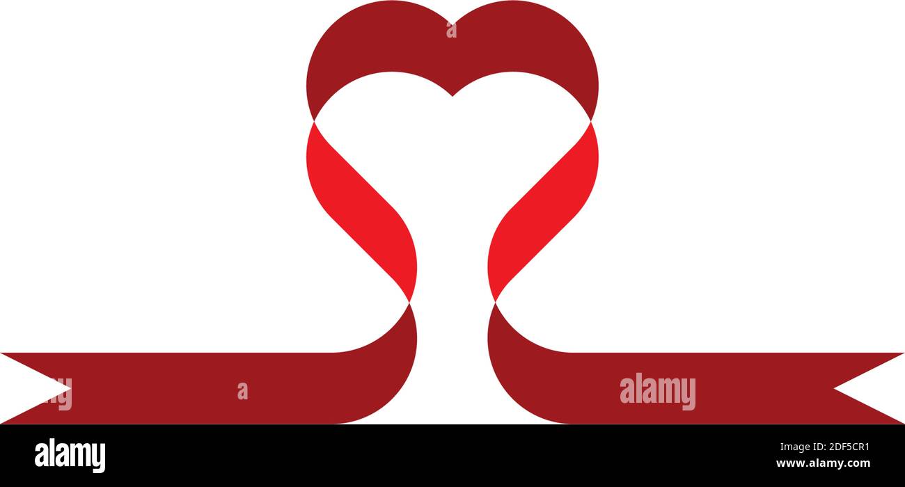 heart ribbon vector design element icon Stock Vector Image & Art - Alamy