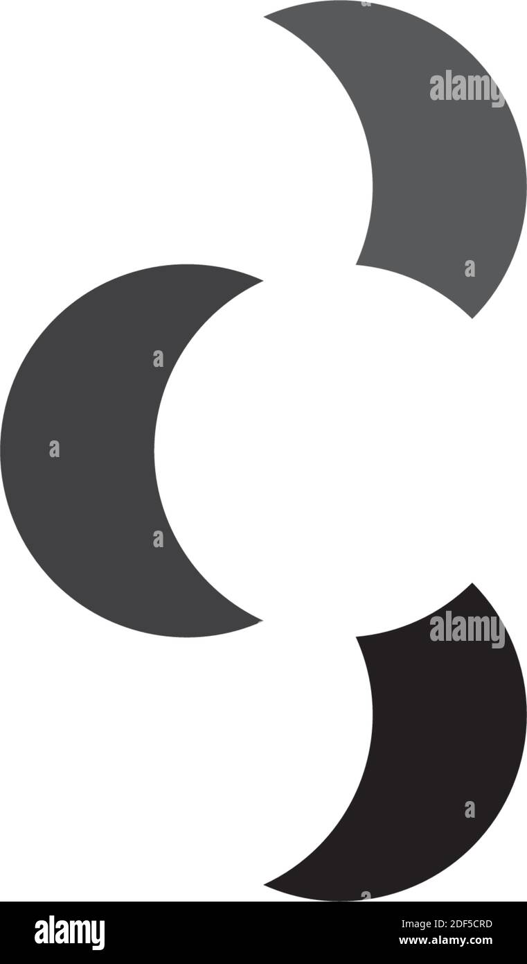 letter c black negative space logo icon vector Stock Vector Image & Art ...