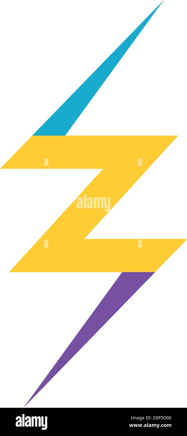 letter z thunder icon logo vector symbol Stock Vector Image & Art - Alamy