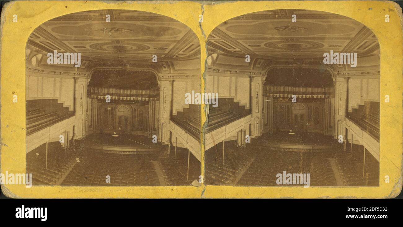 Interior music hall., still image, Stereographs, 1850 - 1930 Stock ...
