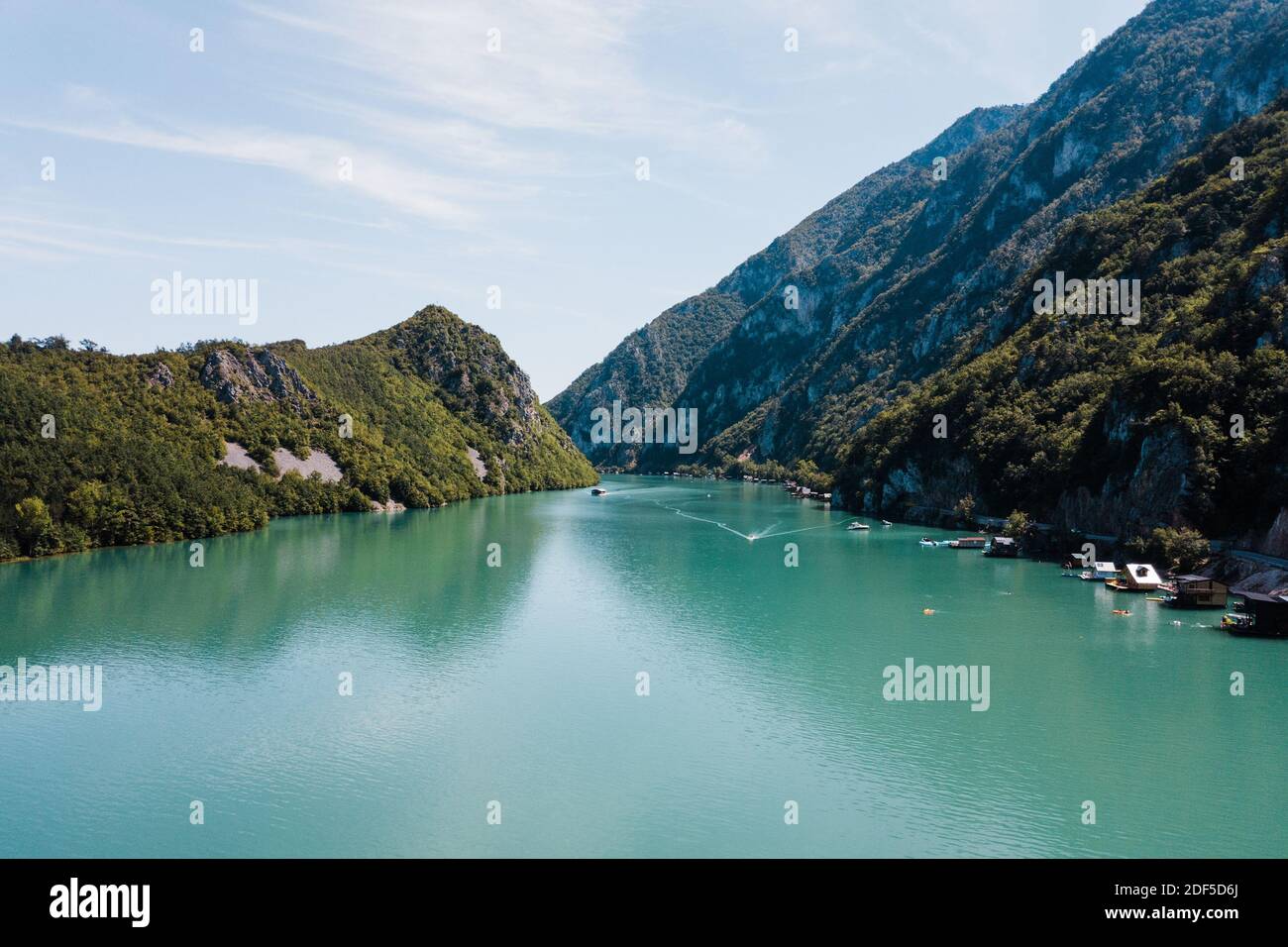 Aerial view of Perucac lake on Drina river Stock Photo - Alamy