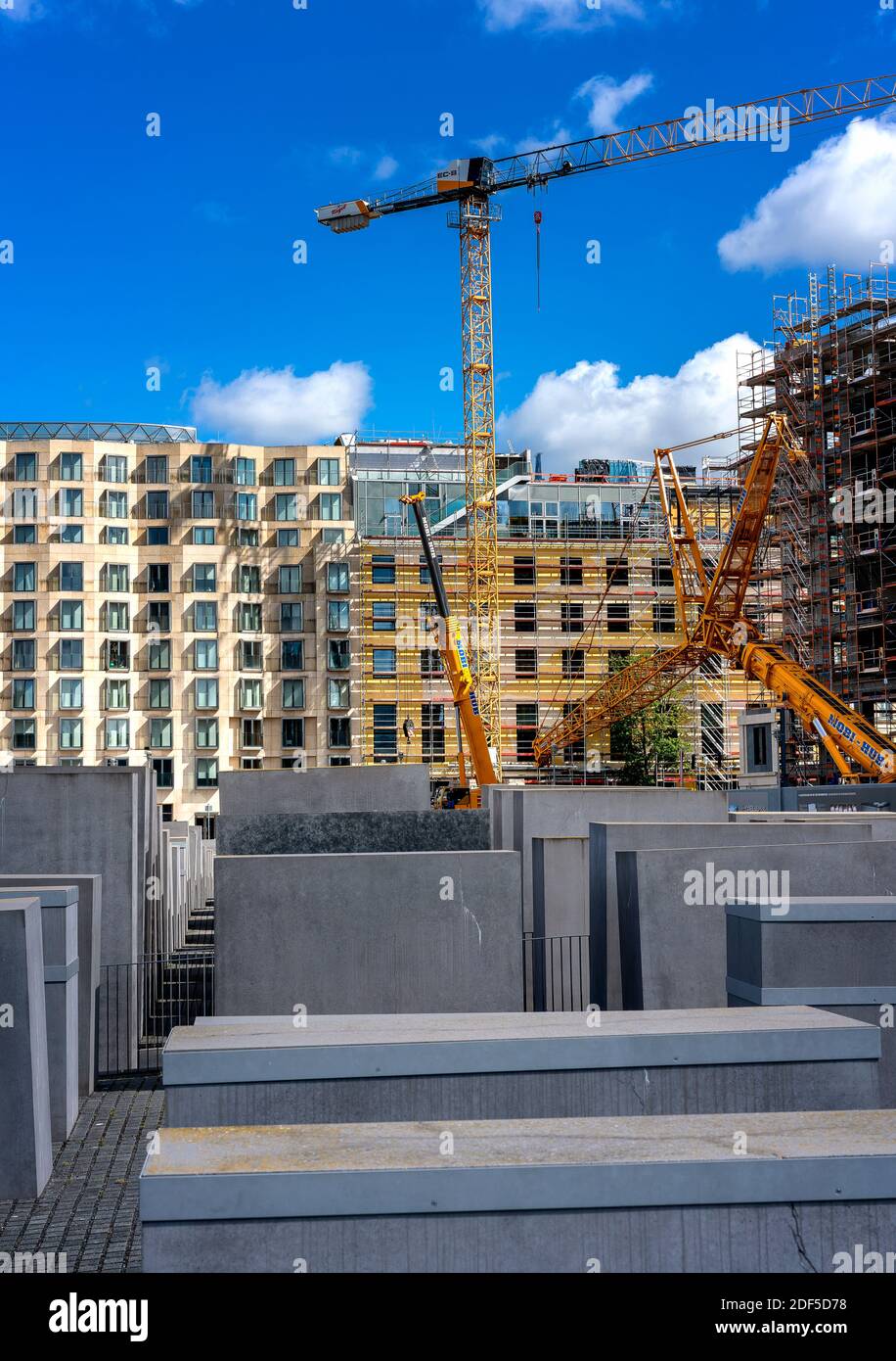 Cracks In The Concrete Cuboid At The Holocaust Memorial In Berlin Stock ...