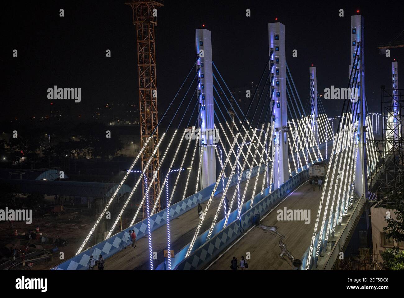 Different view of newly built Majerhat bridge just on the penultimate ...