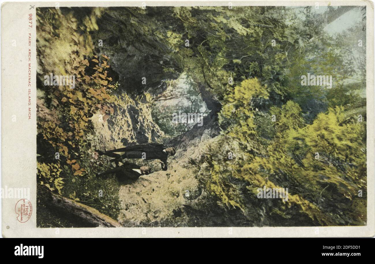 Fairy Arch, Mackinac Island, Mich., still image, Postcards, 1898 - 1931 ...