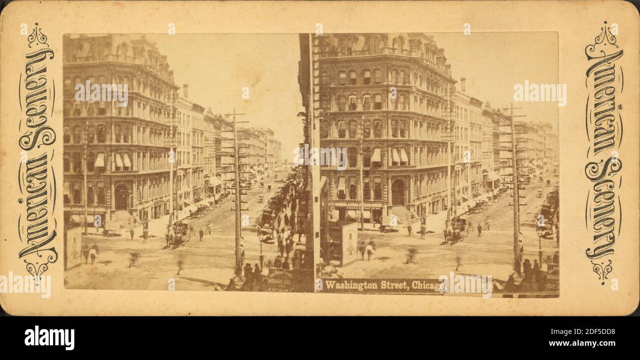 Washington Street, Chicago., still image, Stereographs, 1850 - 1930 ...