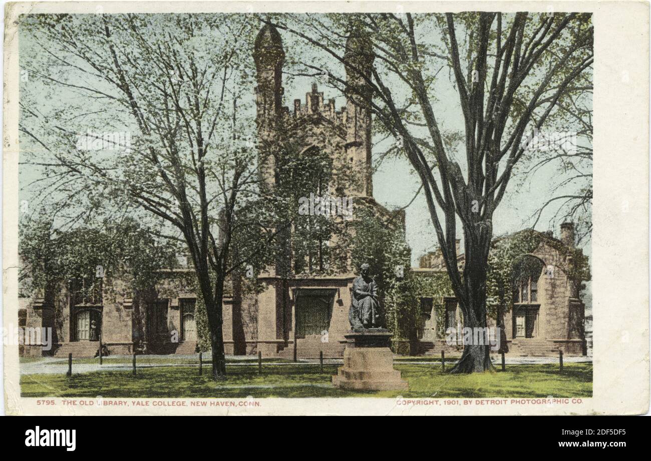 Old Library, Yale Coll., New Haven, Conn., still image, Postcards, 1898 ...
