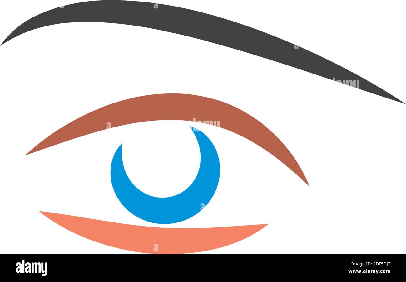 stylized human eye logo sign vector Stock Vector Image & Art - Alamy