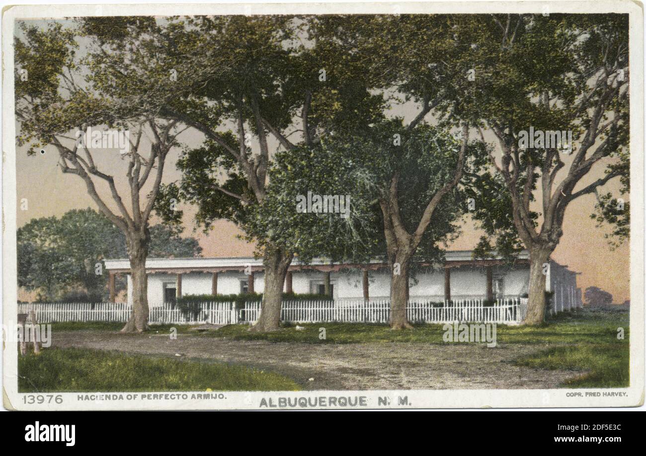 Hacienda of Perfecto Armijo, Albuquerque, N. M., still image, Postcards ...