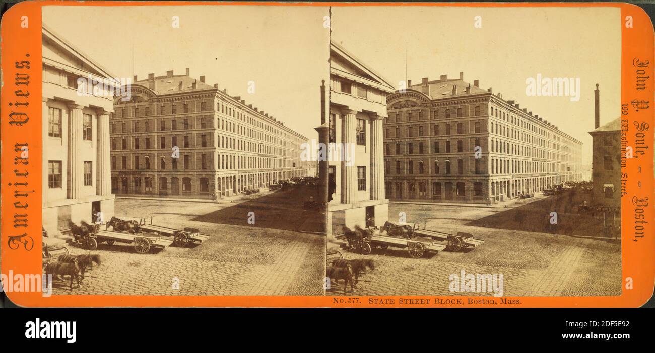 State Street block, Boston, Mass., still image, Stereographs, 1850 ...