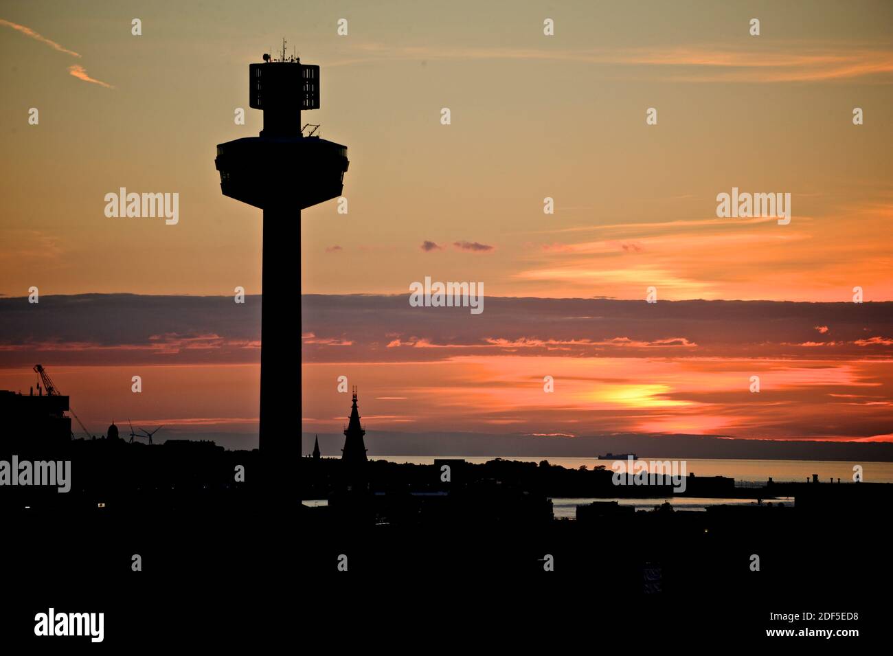 Liverpool Skyline Sunset Stock Photo - Alamy