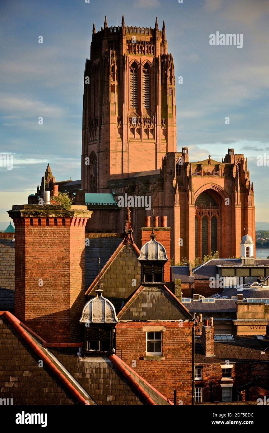 Liverpool Skyline Sunset Stock Photo - Alamy
