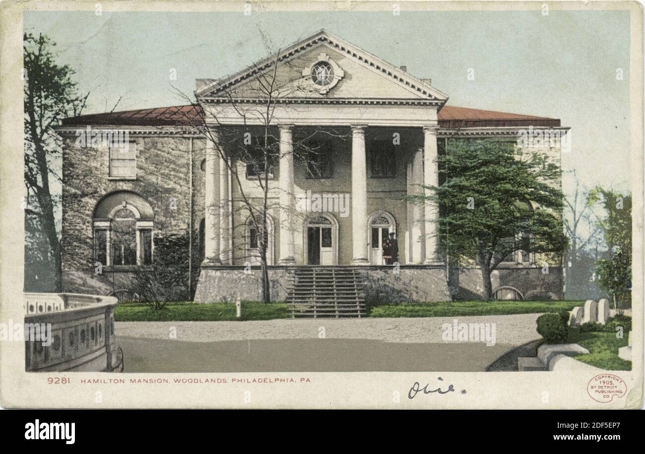 Hamilton Mansion, Woodlands, Philadelphia, Pa., still image, Postcards ...