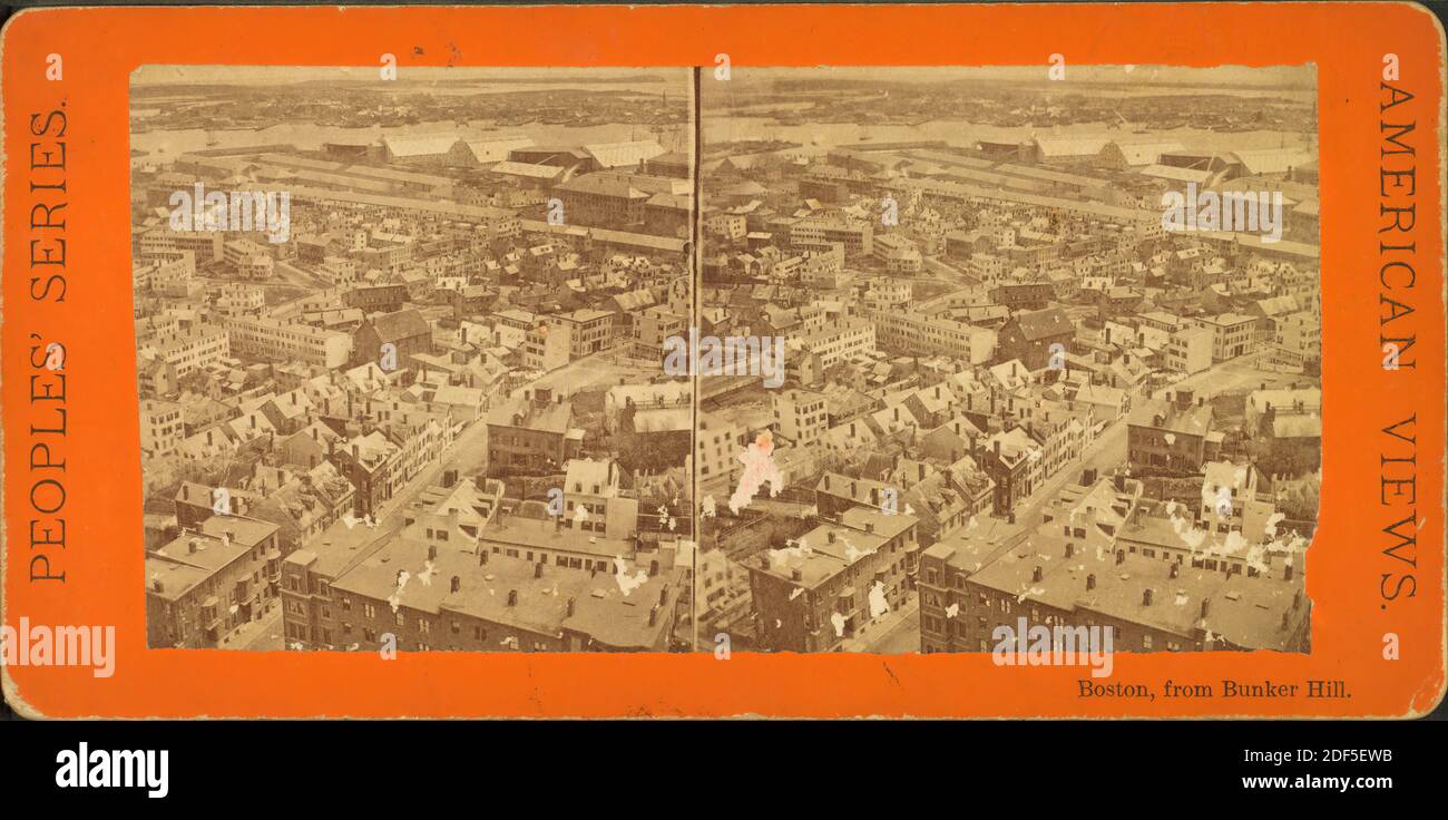 Boston, from Bunker Hill., still image, Stereographs, 1850 - 1930 Stock ...