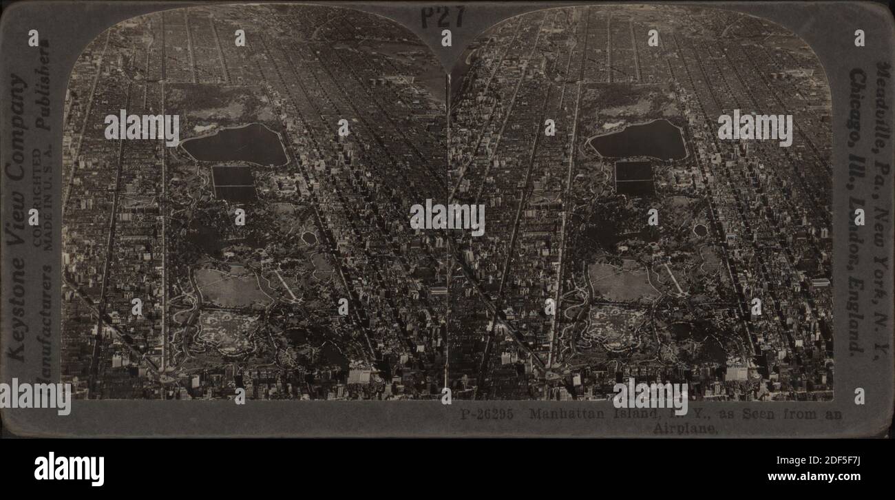 Manhattan Island, N.Y., as Seen from an Airplane., still image ...