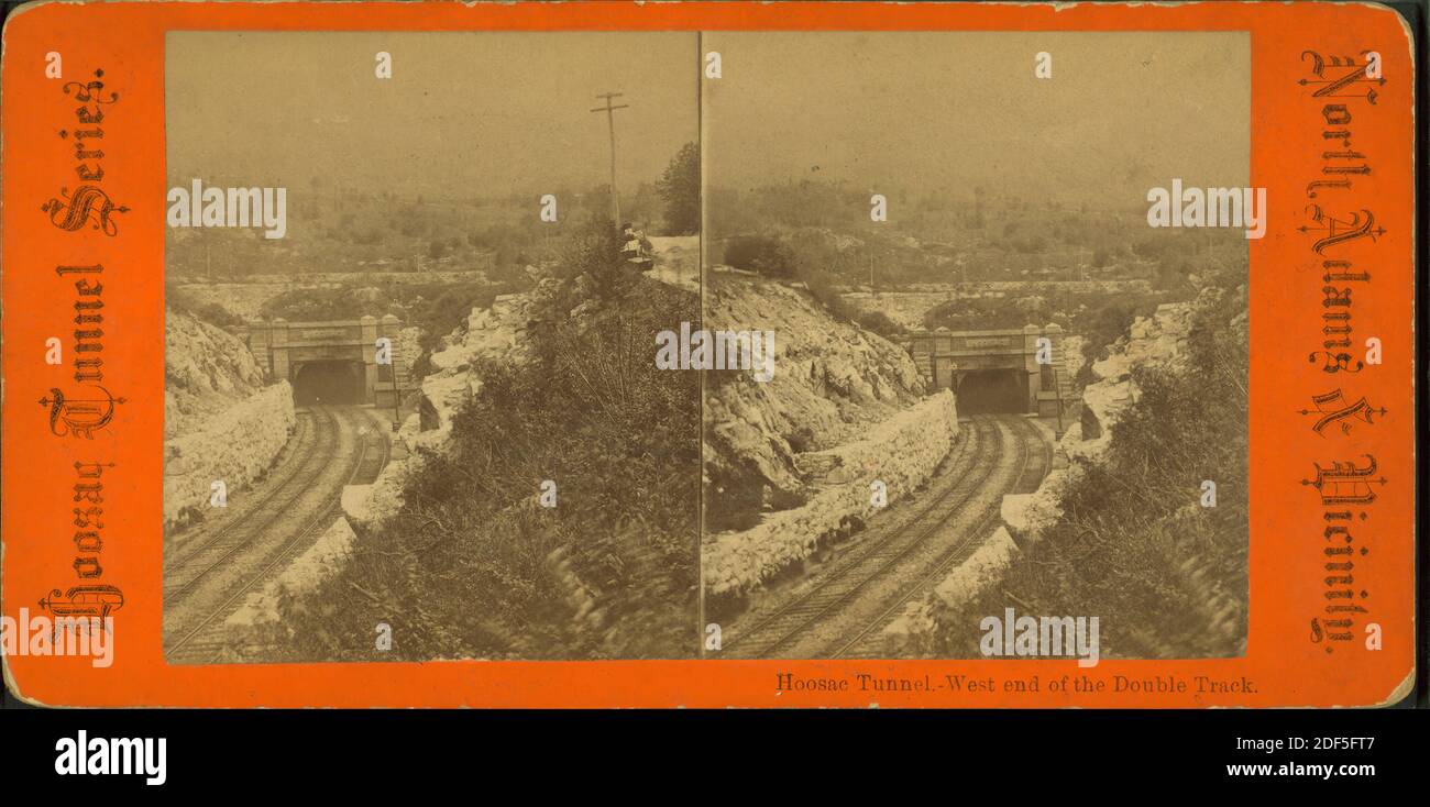Hoosac Tunnel, west end of the double track., still image, Stereographs ...
