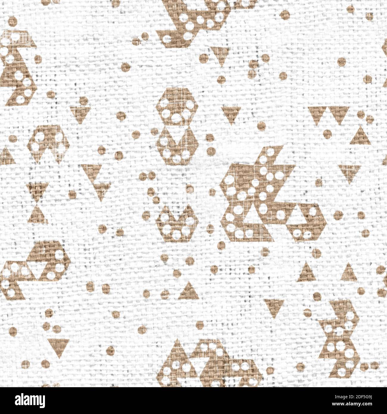 Seamless burlap with white paint pattern overlay Stock Photo - Alamy