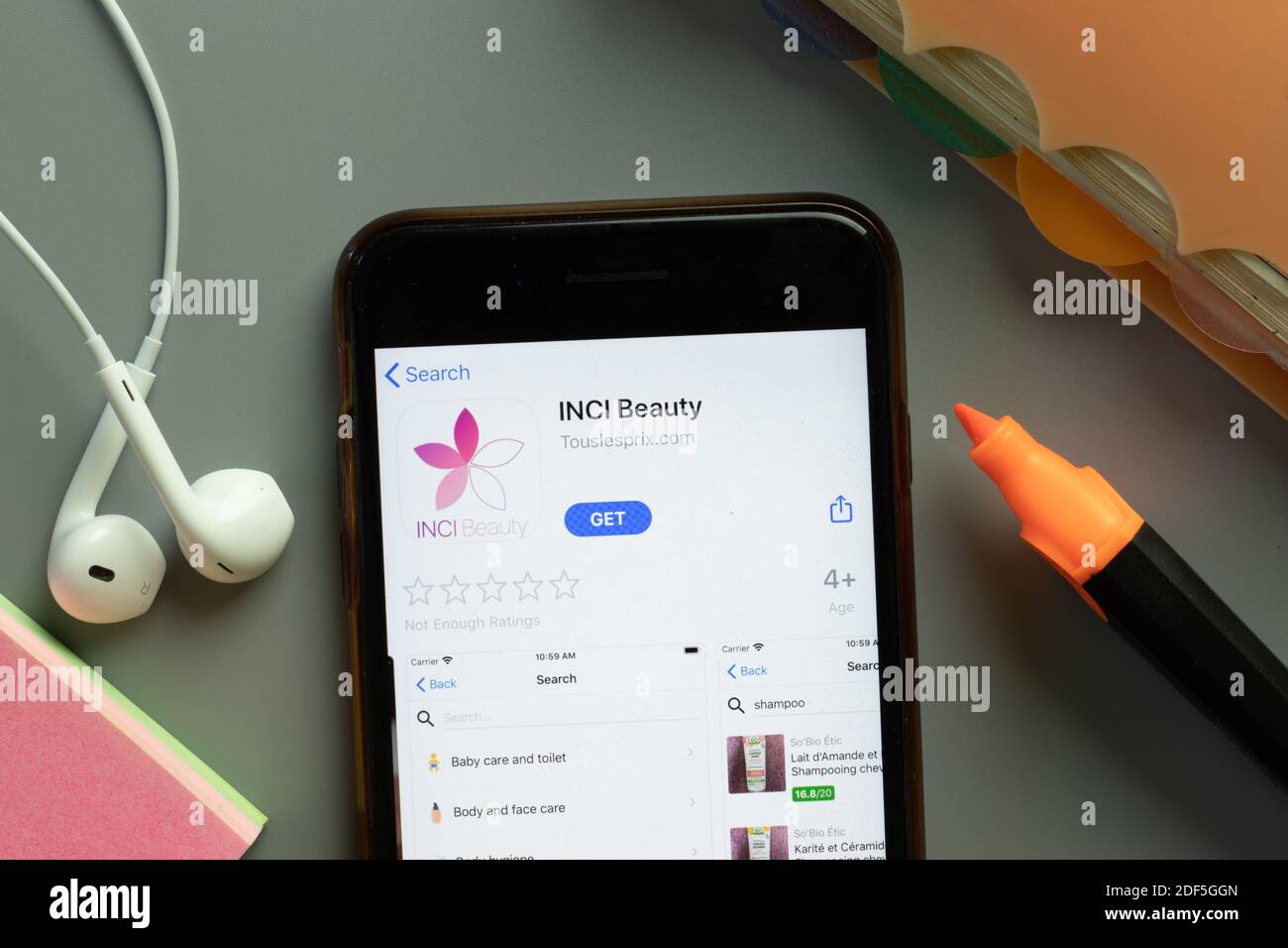 New York, USA - 1 December 2020: INCI Beauty mobile app icon on phone ...