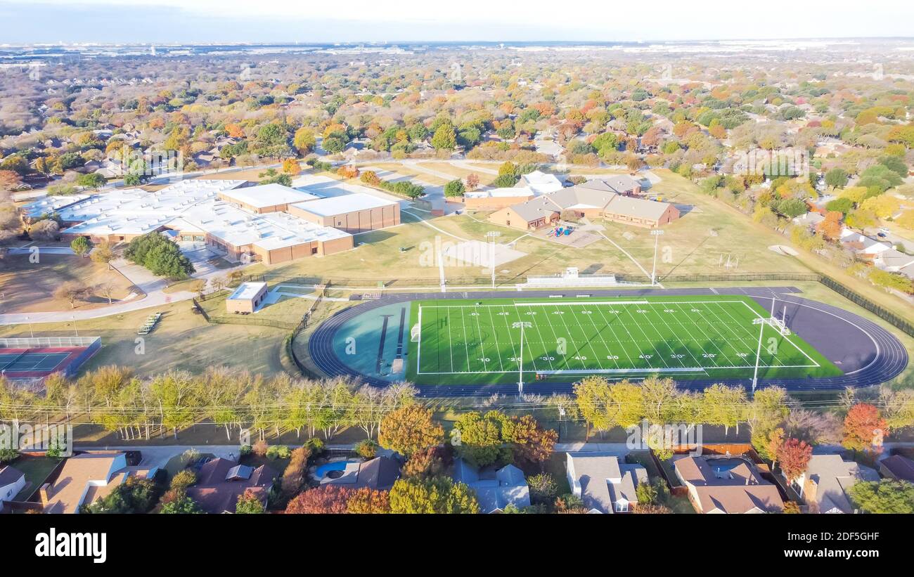 Aerial View Athletic Field Track High Resolution Stock Photography and ...