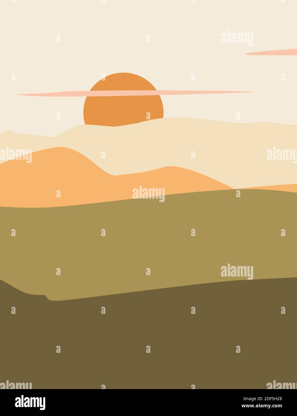 Earth tone mountains Stock Vector Images - Alamy